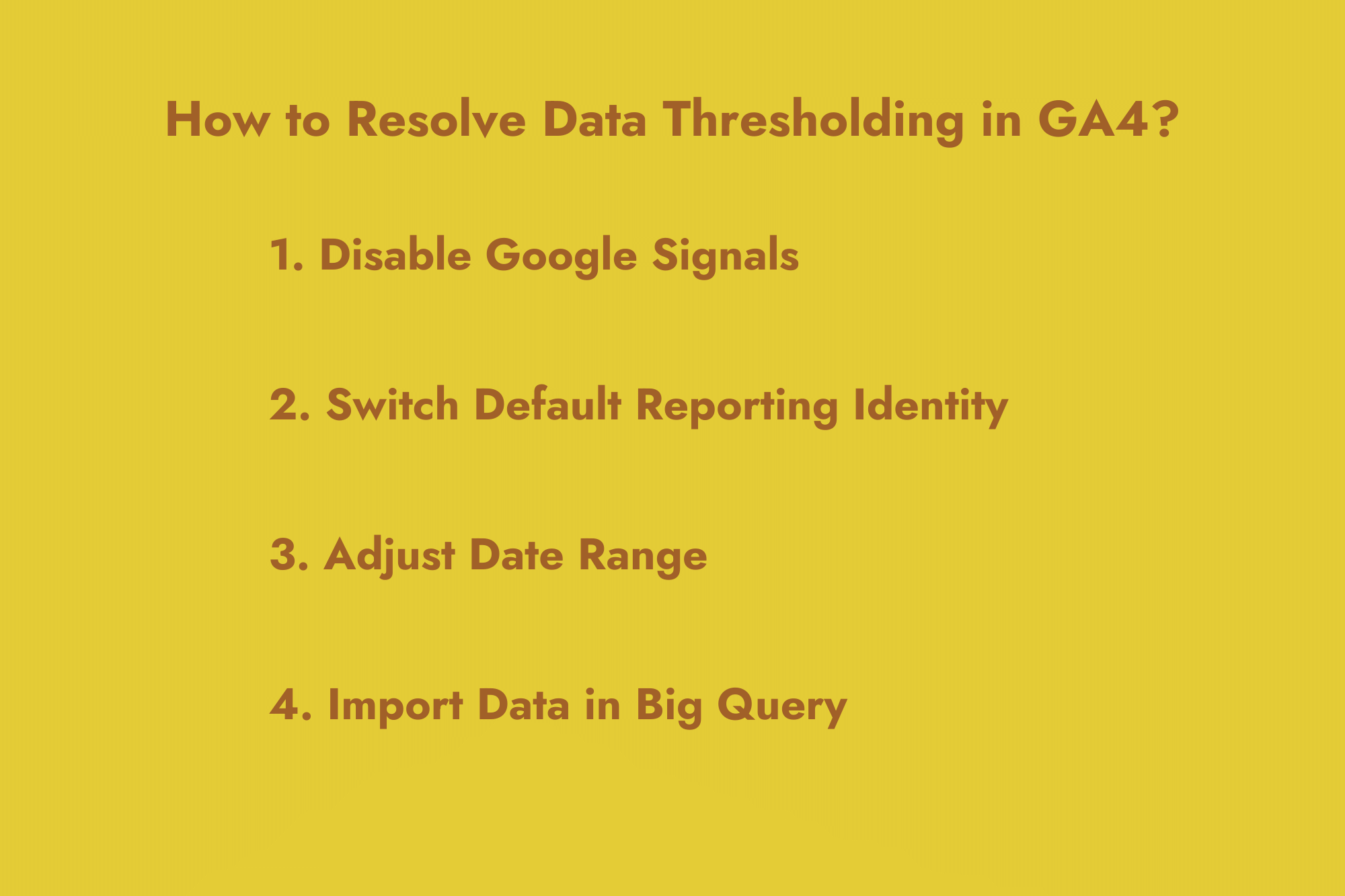 What are Data Thresholds in GA4 and How to Remove Them?